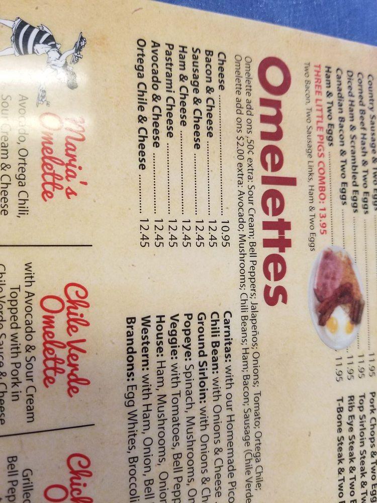 Menu at Brandon's Diner restaurant, Rancho Cucamonga, Base Line Rd