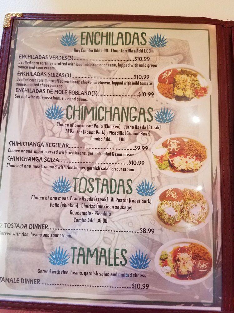 Menu at El Agave Mexican Restaurant LLC, Hoffman Estates