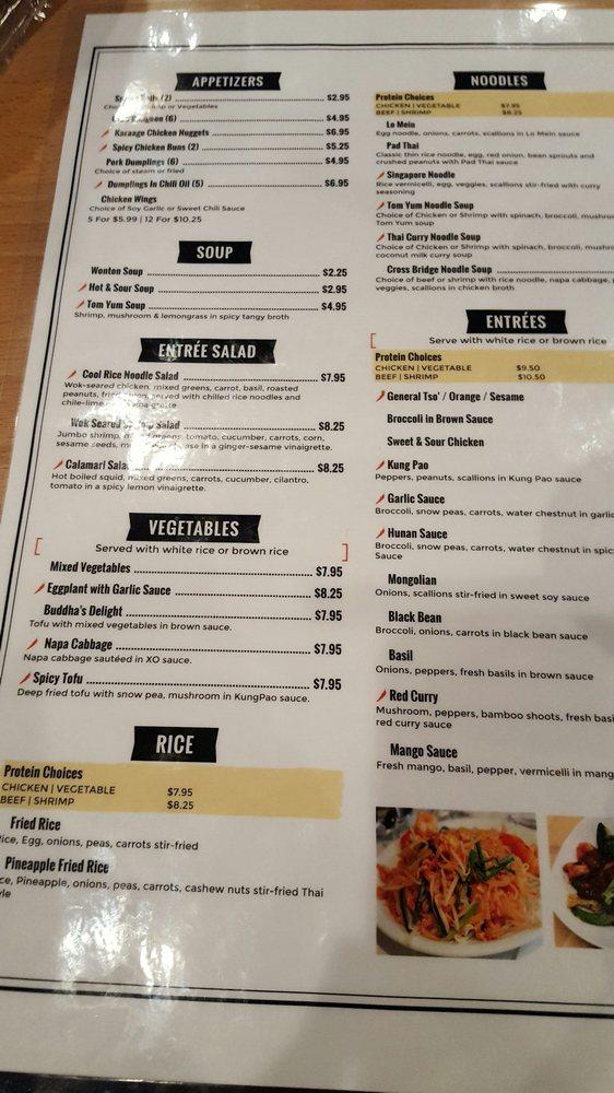 Menu at Bonbon Cafe, Mechanicsburg
