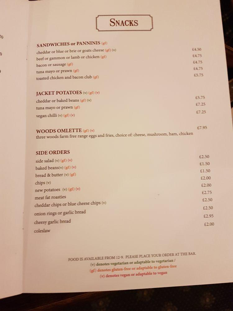 Menu at Three Daws pub & bar, Gravesend