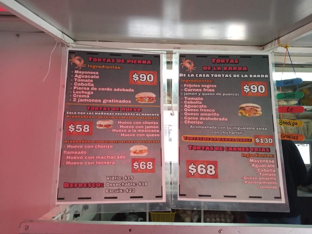 Carta de Tortas De La Barda Tampico En Apodaca, Apodaca