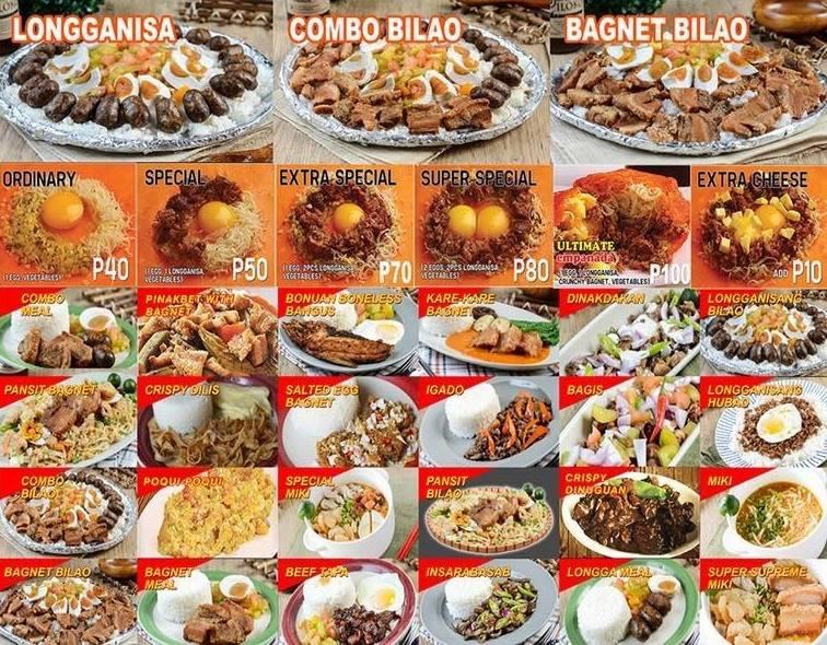 Menu at Farinas Ilocos Empanada restaurant, Manila, Newton Plaza