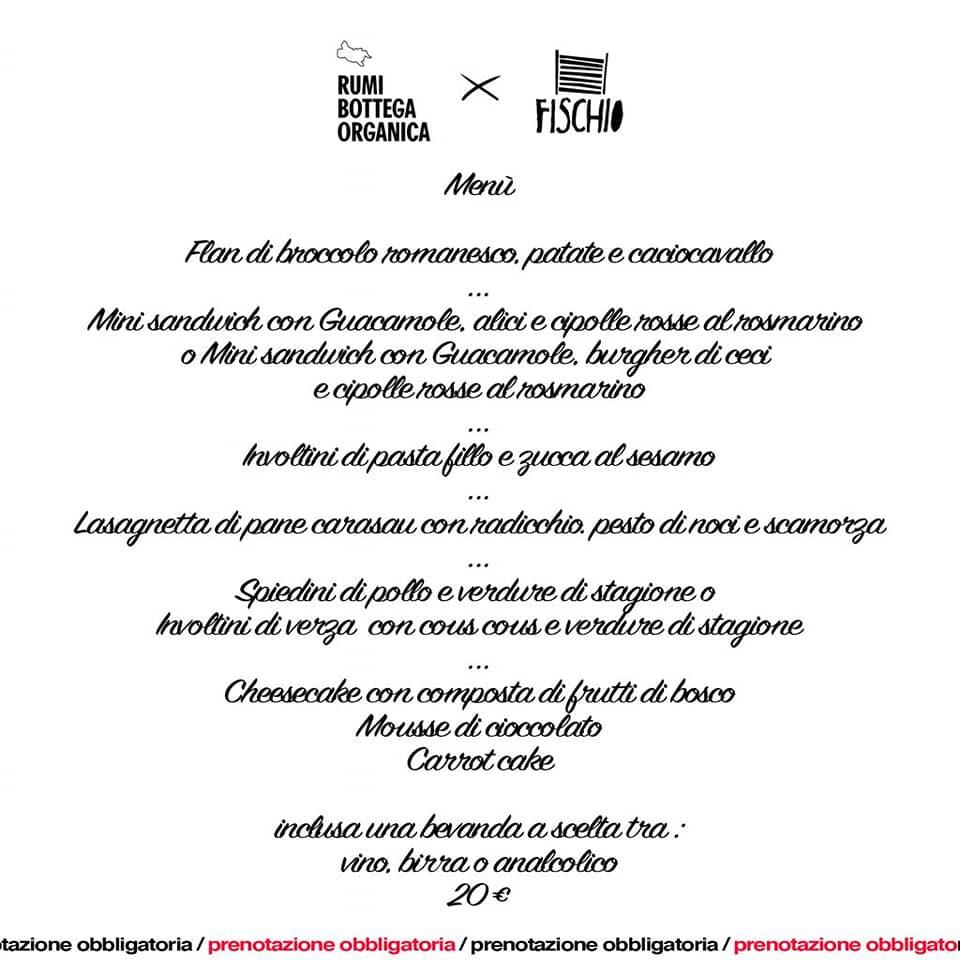 Menu da Fischio pub & bar, Roma