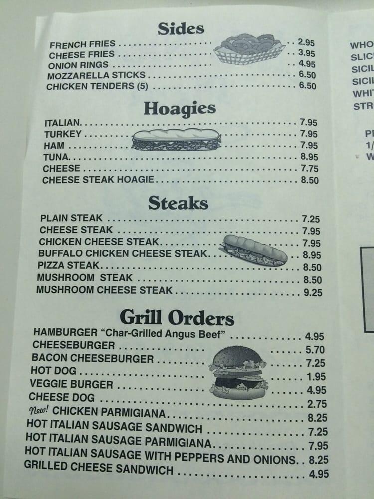 Menu at Little Nicky's Pizza pizzeria, North Wildwood