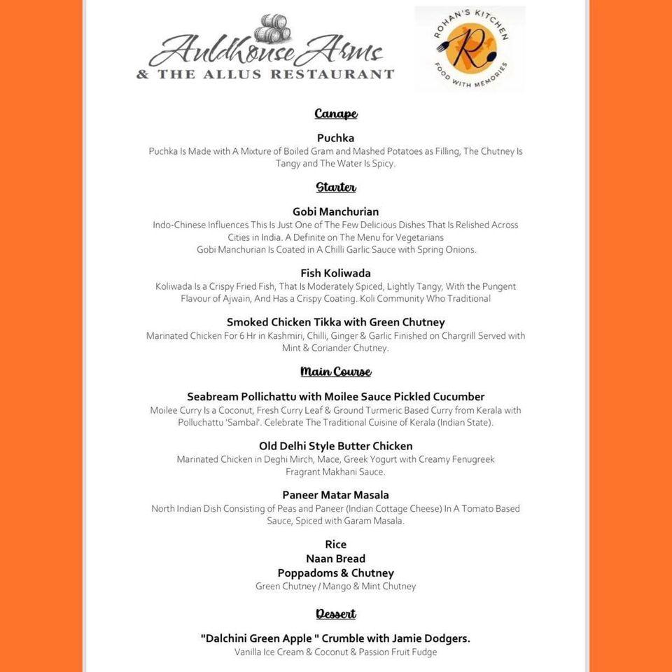 Menu at The Auldhouse Arms Bar, Glasgow