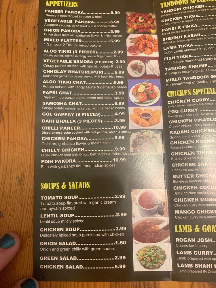 Menu at Royal India Cuisine Restaurant, Stockton