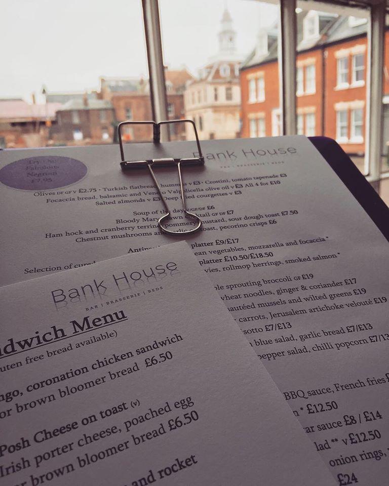 Menu at Bank House pub & bar, King's Lynn