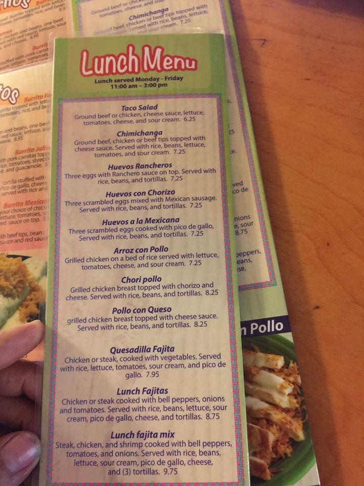 Menu at El Arado restaurant, Breese, 50 N 4th St