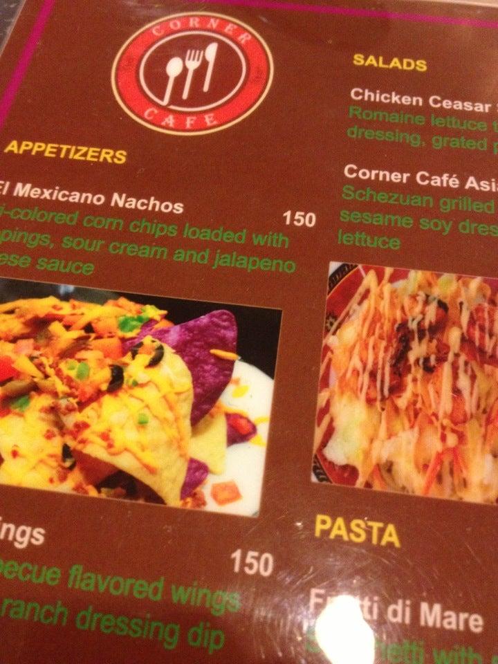 Menu at Corner Cafe, Marikina