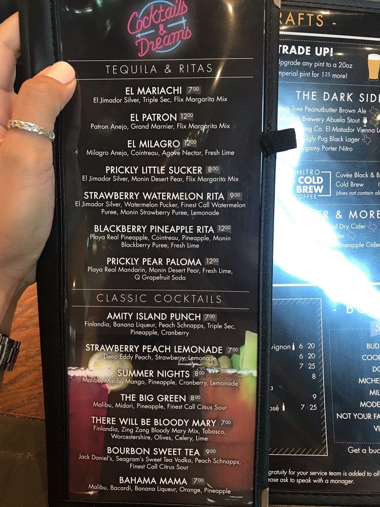 Menu at Flix Brewhouse restaurant, El Paso