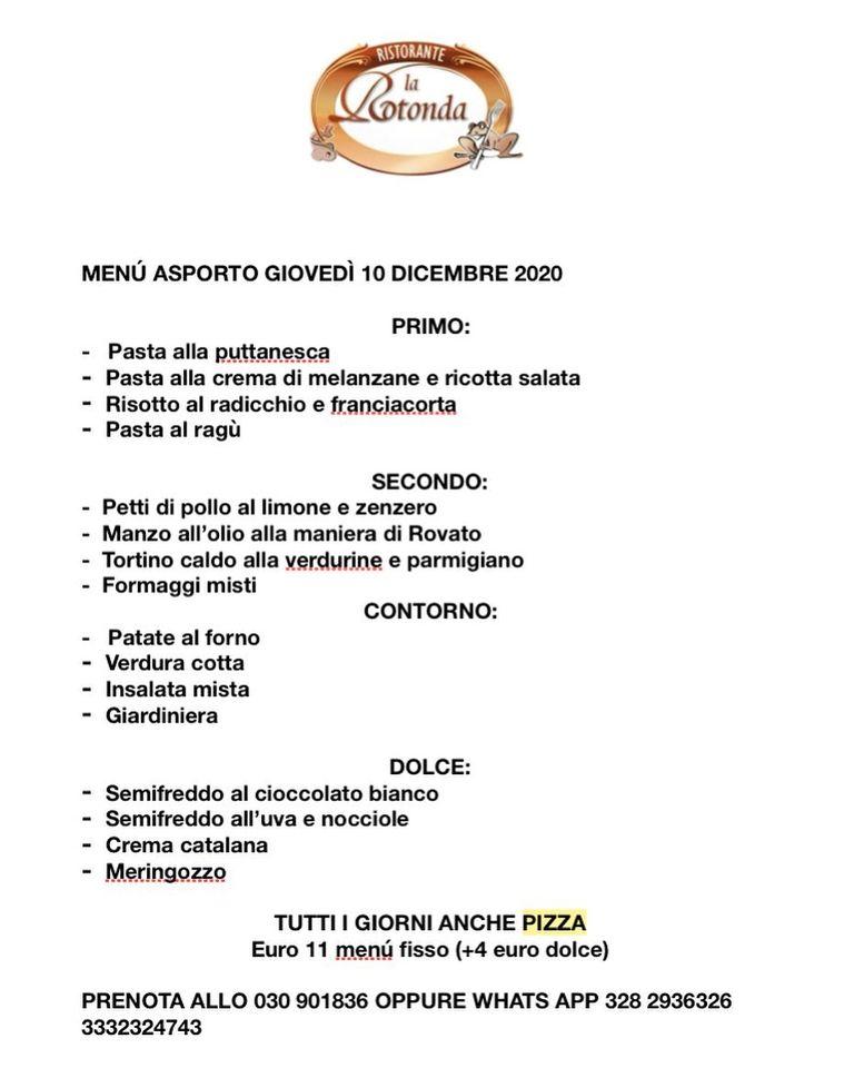 Menu da La Rotonda Ristorante Pizzeria, Ghedi