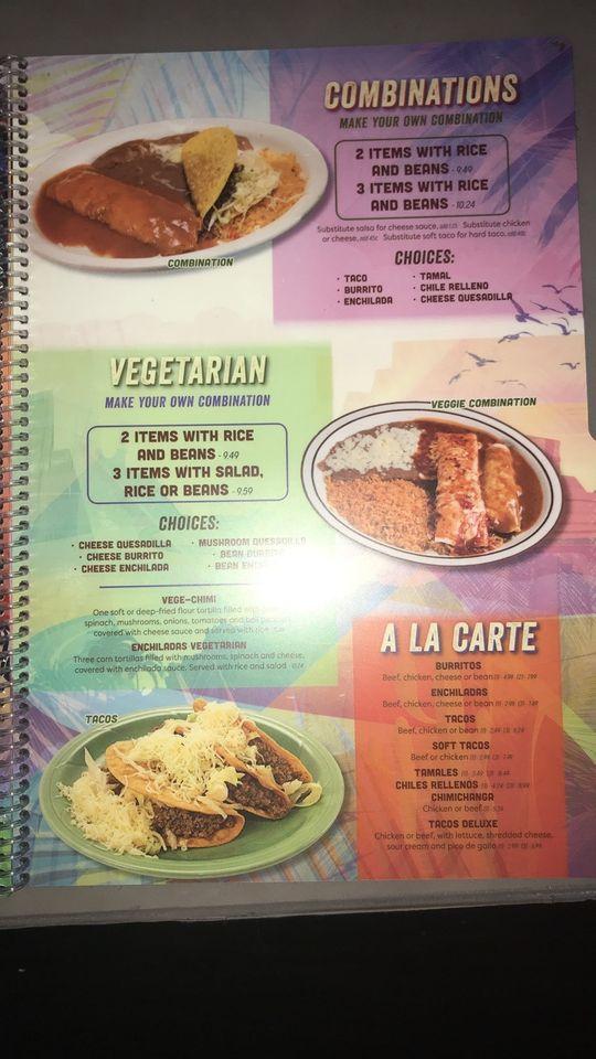 Menu at Las Trancas Mexican Cantina restaurant, Parkersburg