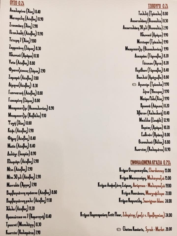 Menu at Ψαρού Γλυφάδα Psarrou Glyfada, Glyfada