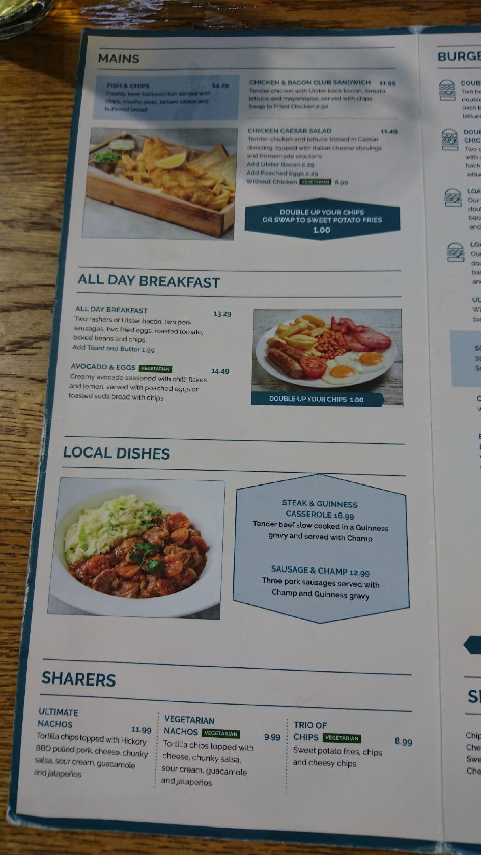 Menu at Sip & Stone pub & bar, Antrim