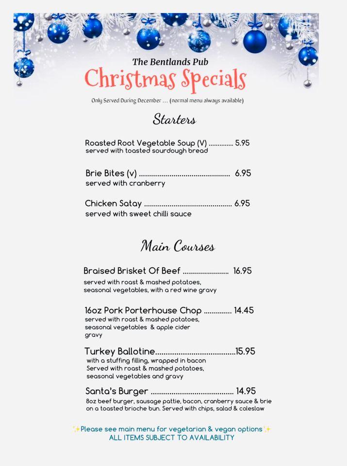 Menu at The Bentlands pub & bar, Wolverhampton