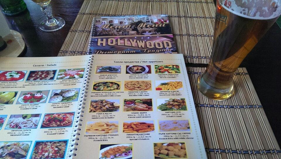 Menu at Hollywood Restaurant, Sofia