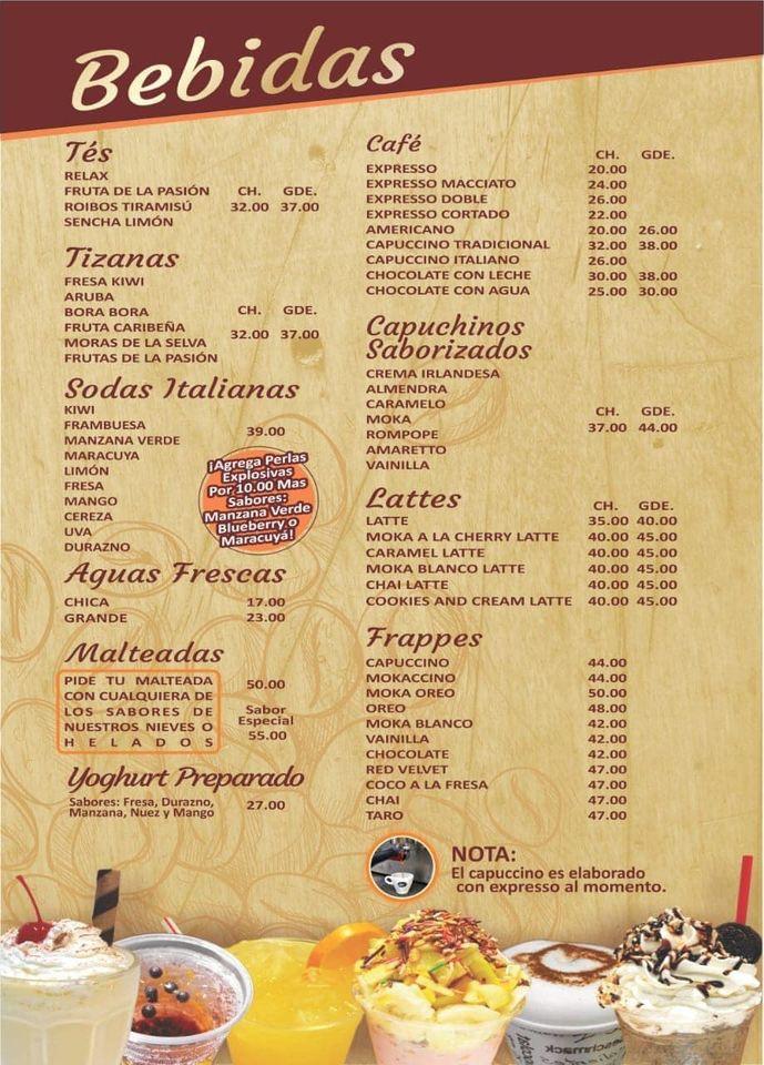 Carta de Tocumbo Cafe, Salamanca, Boulevard Bugambilias #401