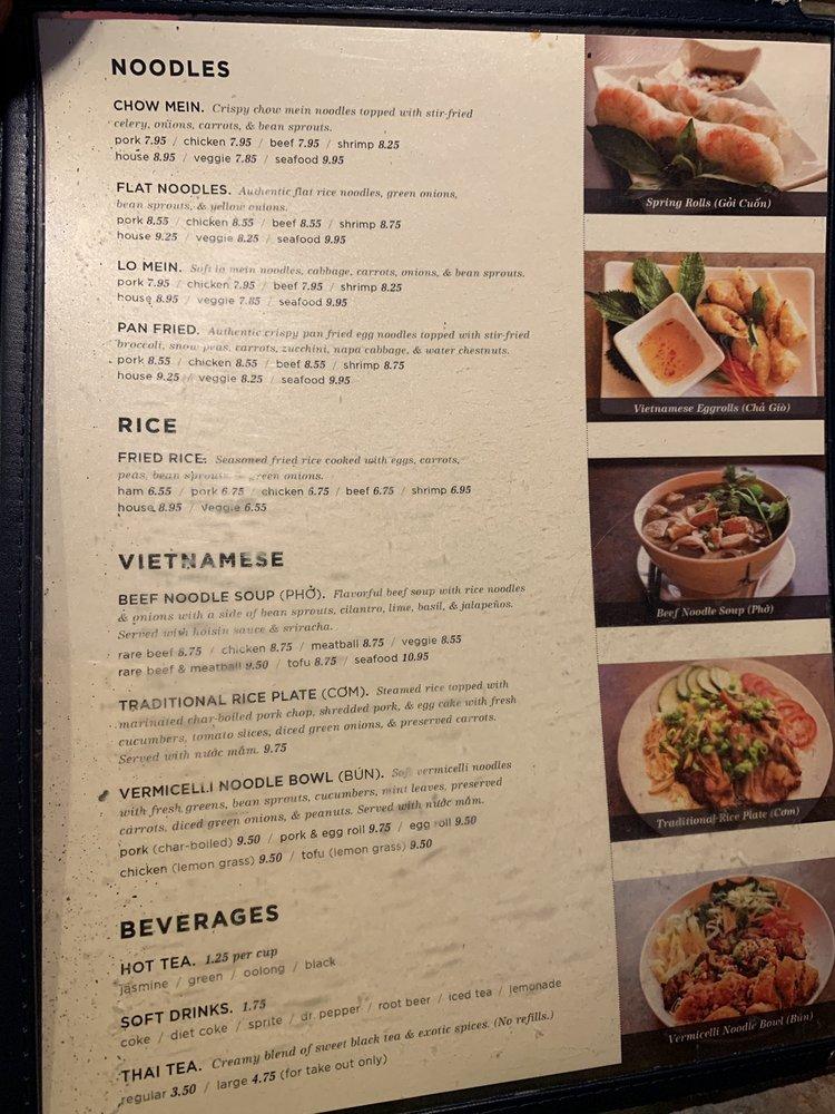 Menu at Pan Wok restaurant, Salt Lake City