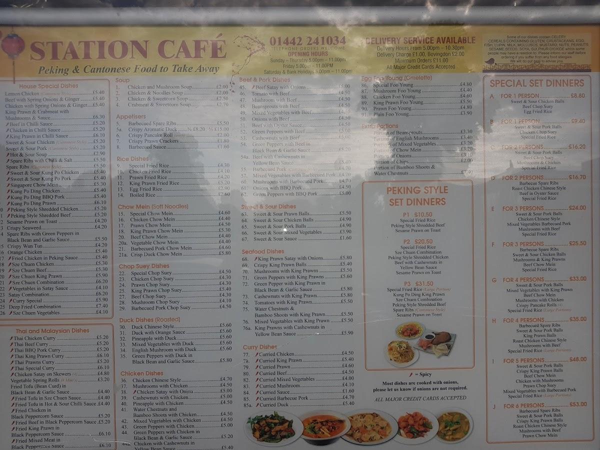 Menu at Station Cafe, Hemel Hempstead, London Rd