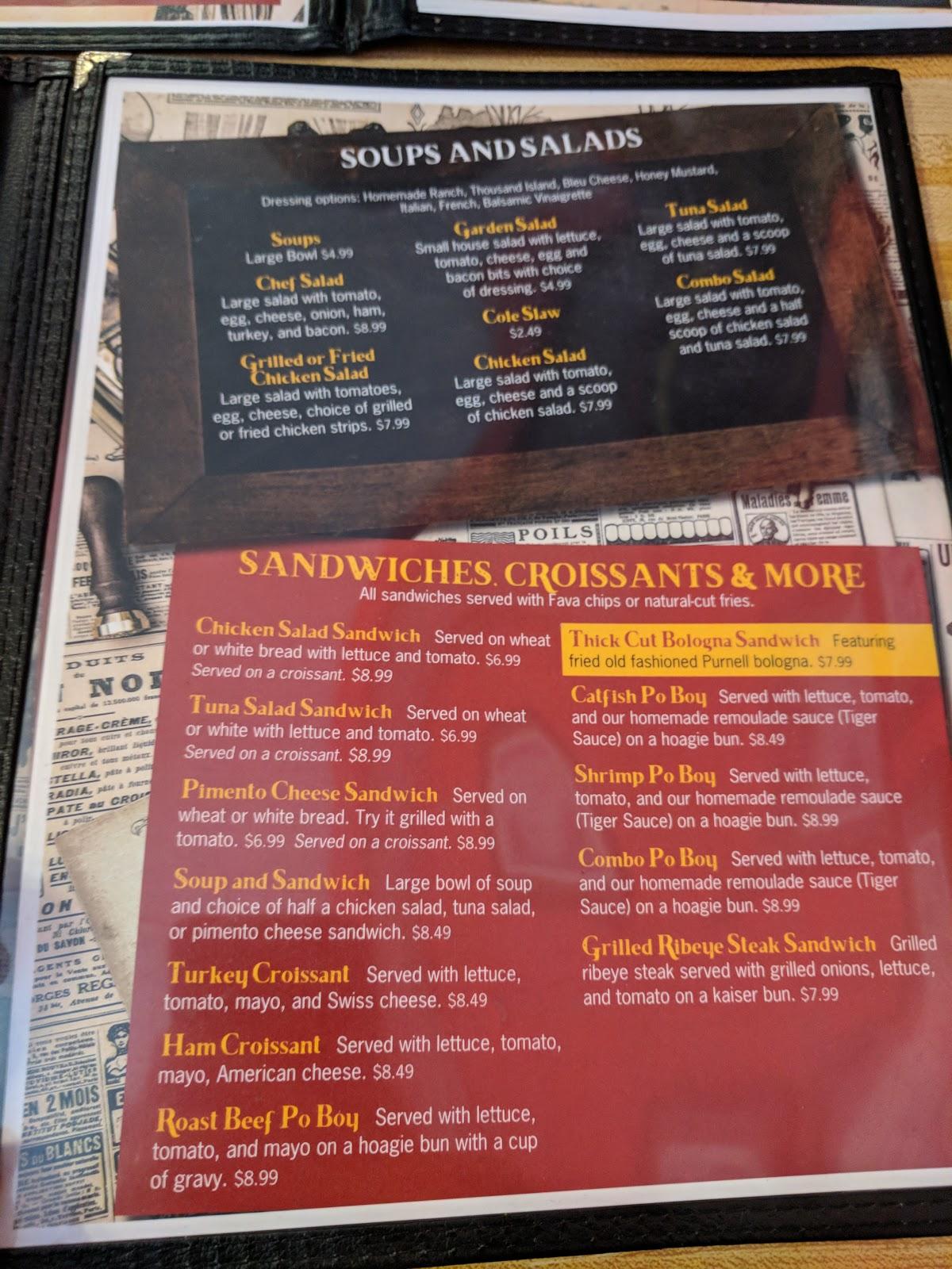 Menu at Fava's Restaurant, Georgetown, 159 E Main St