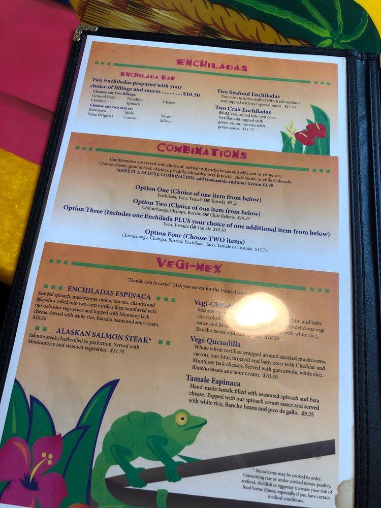 Menu at Isla Bonita restaurant, Bainbridge Island