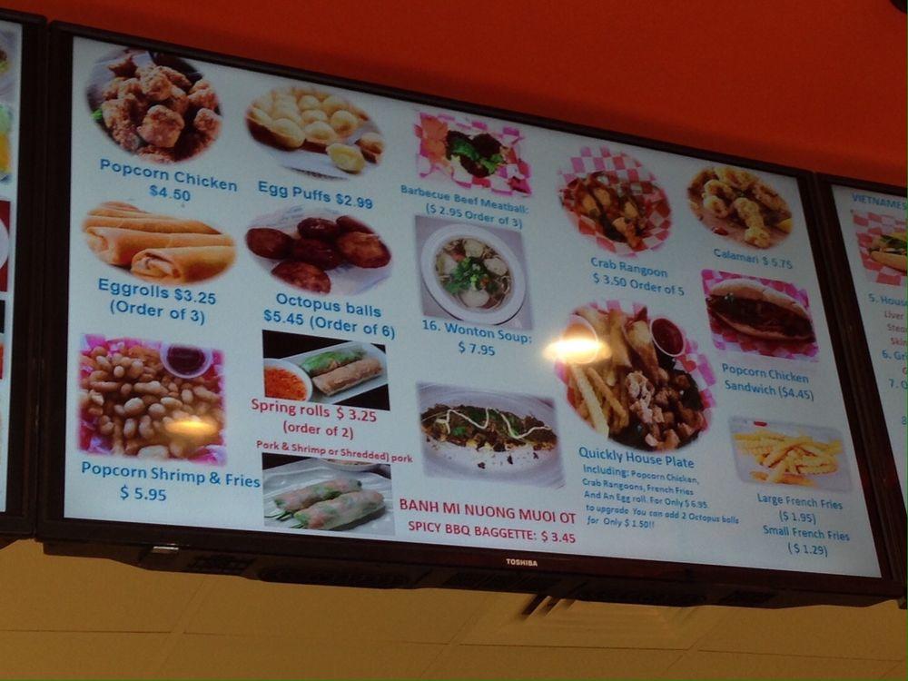 Menu at Quickly Asian Fusion Café Mobile pub & bar, Mobile