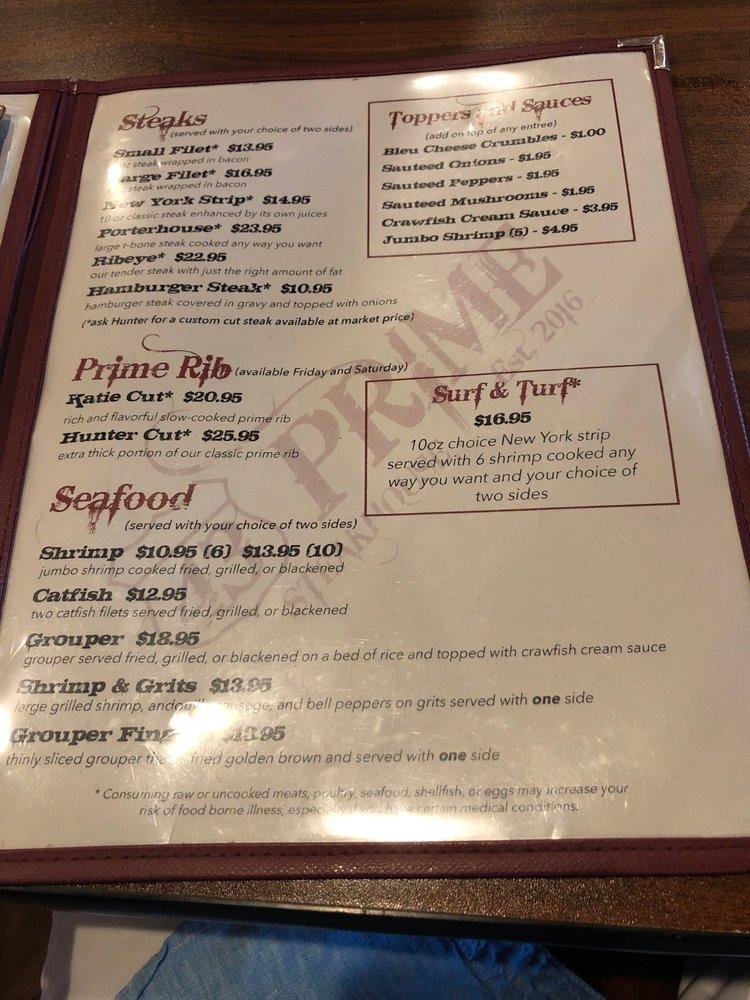 Menu at 43 Prime steakhouse, Northport