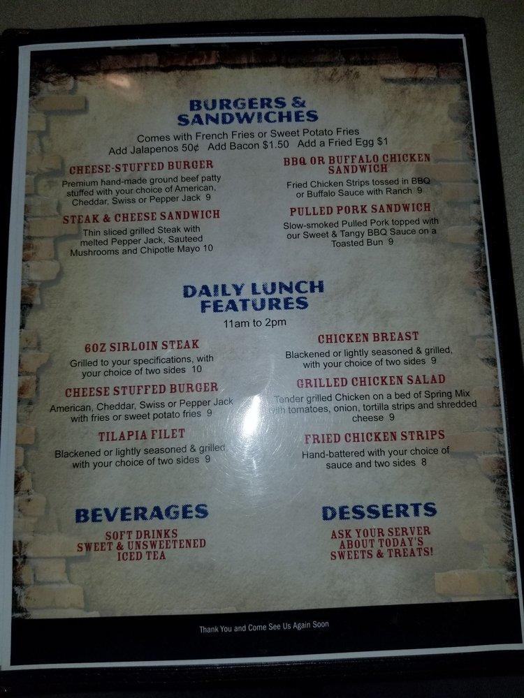 Menu at Blue Bull grill restaurant, Magnolia, N Dudney Rd