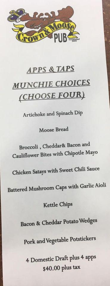 Menu at The Crown Cafe & Bar, Sydney