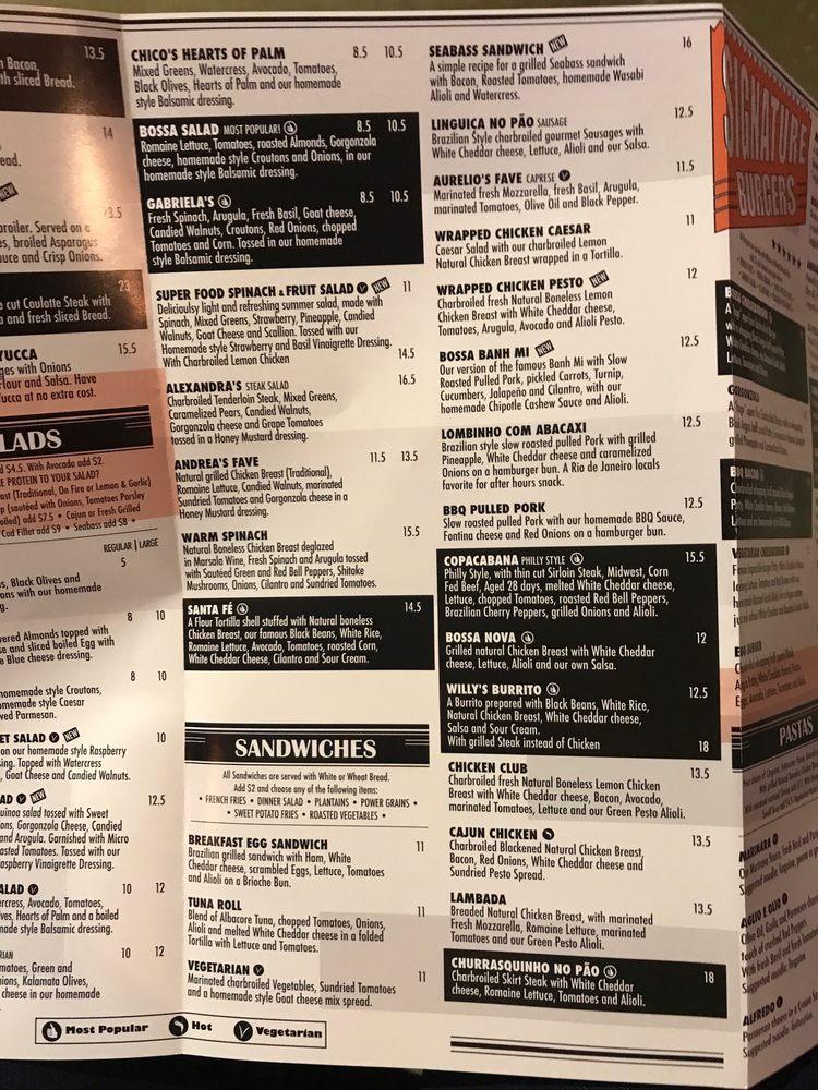 Menu at Bossa Nova Brazilian Cuisine Restaurant & Bakery, Hawthorne ...