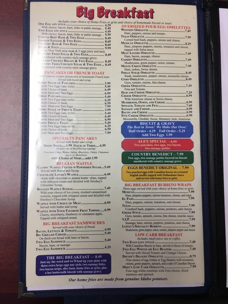 Menu at Southeast Eatery restaurant, Winter Haven