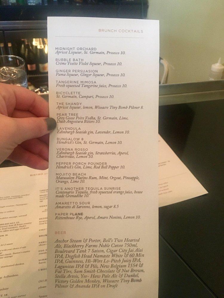 Menu at Bistro By The Tracks pub & bar, Knoxville