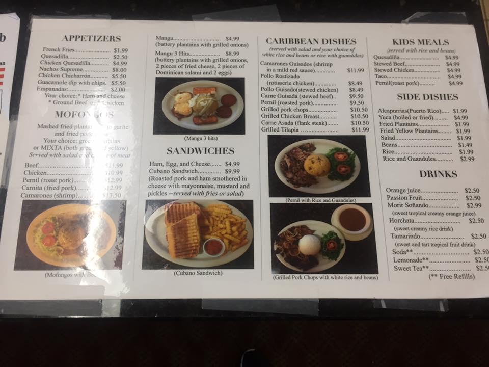 Menu at La Peña Horeb Spanish Restaurant, Newport News, Warwick Blvd