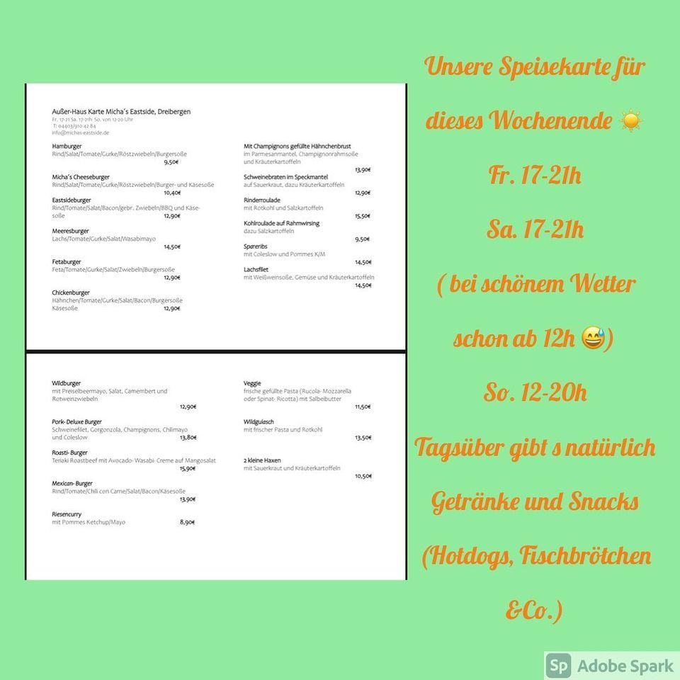 Speisekarte von Micha's Eastside Grill & Restaurant, Bad Zwischenahn