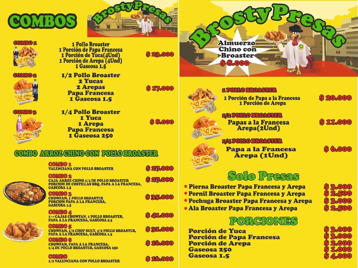 Menu at ¡Imperio paisa! restaurant, Duitama