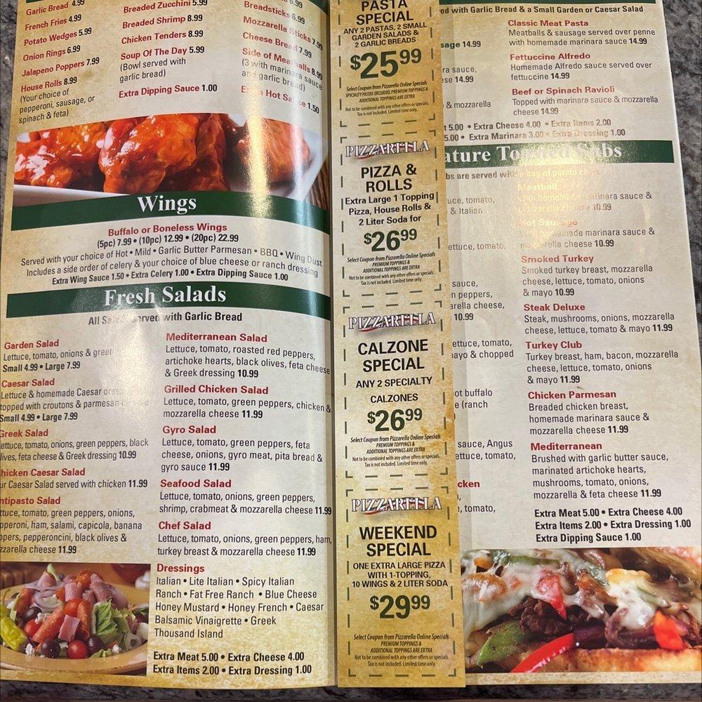 Menu at Pizzarella pizzeria, Carrollton, Marsh Ln #150