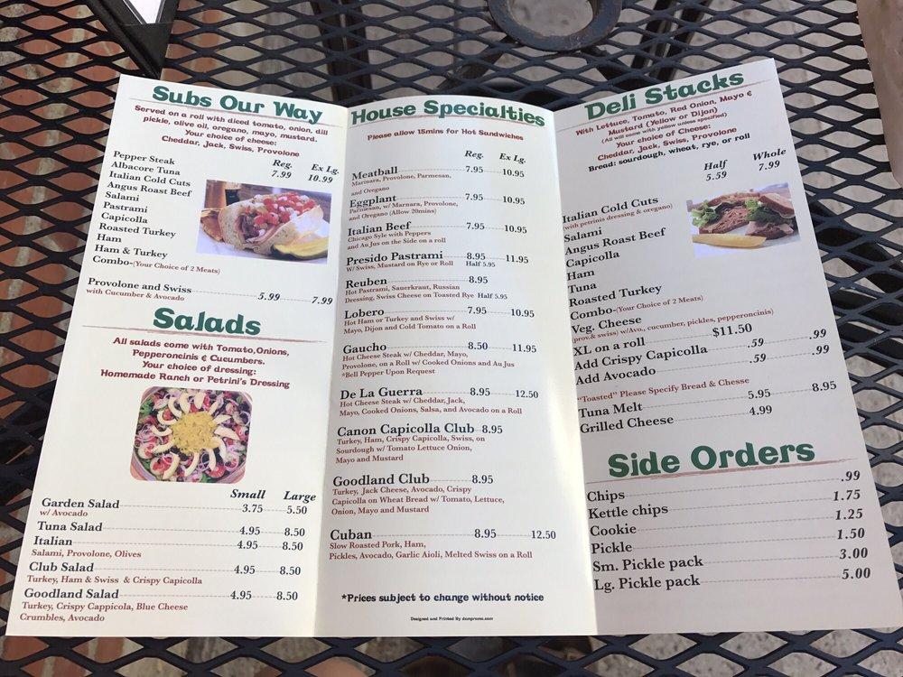 Menu at Three Pickles Subs & Sandwiches restaurant, Santa Barbara, 126 ...