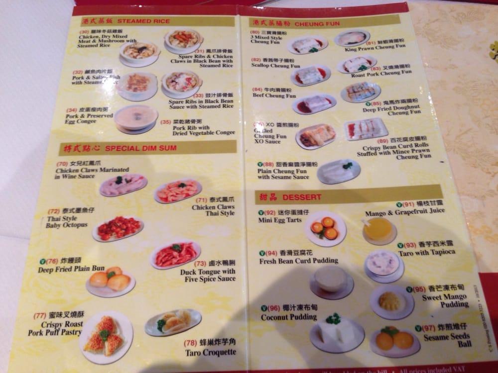 Menu at Wing Tai Restaurant, London, Unit 2