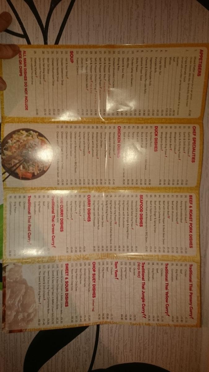 Menu at Taste King fast food, Laurencekirk