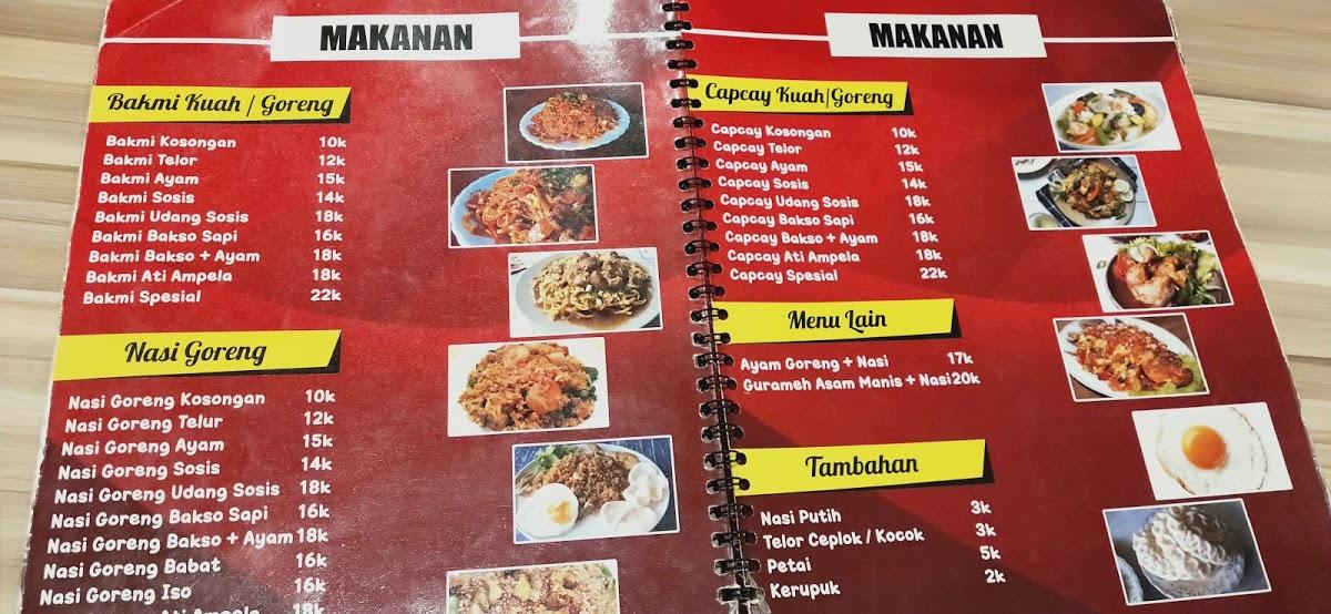 Menu at Jane Bakmi & Nasgor restaurant, Purwokerto