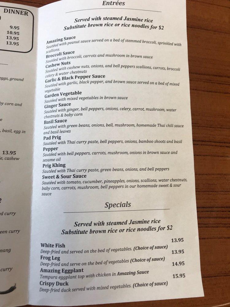 Menu at Smiley Thai To Go restaurant, Largo