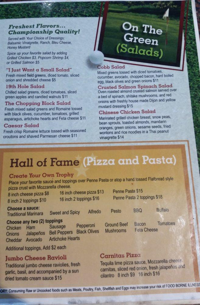 Menu at The Refinery restaurant, Brea