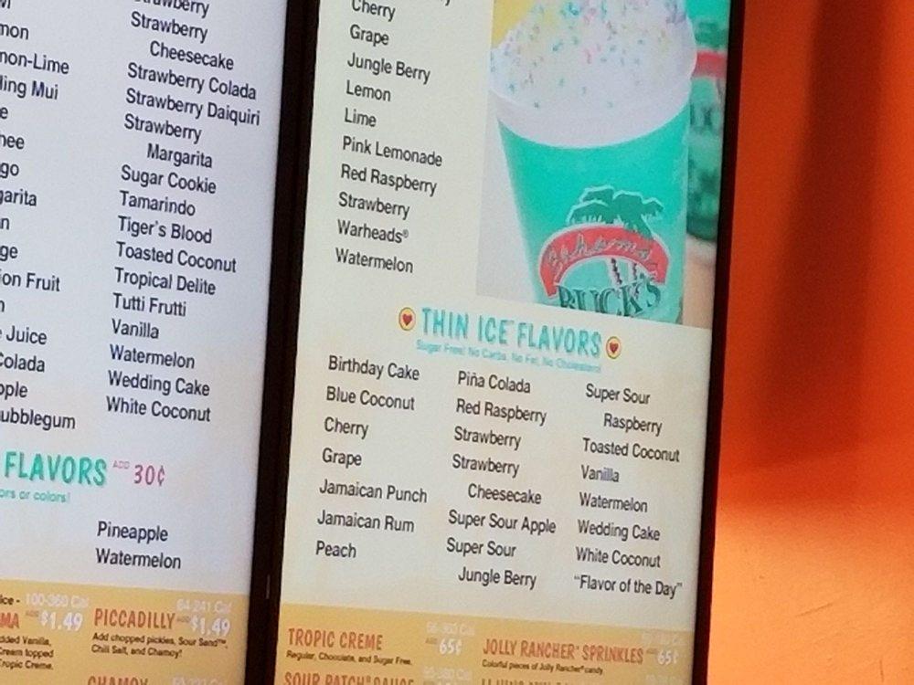 Menu at Bahama Buck's - Centennial pub & bar, Centennial