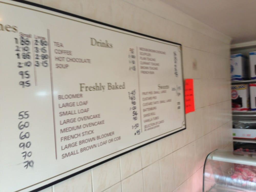Menu at Cottage Bakery, Leeds, 4 Willow Square