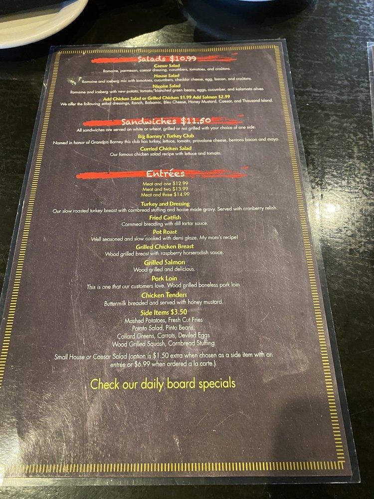 Menu at Dean's Restaurant & Bakery Oak Ridge, Oak Ridge