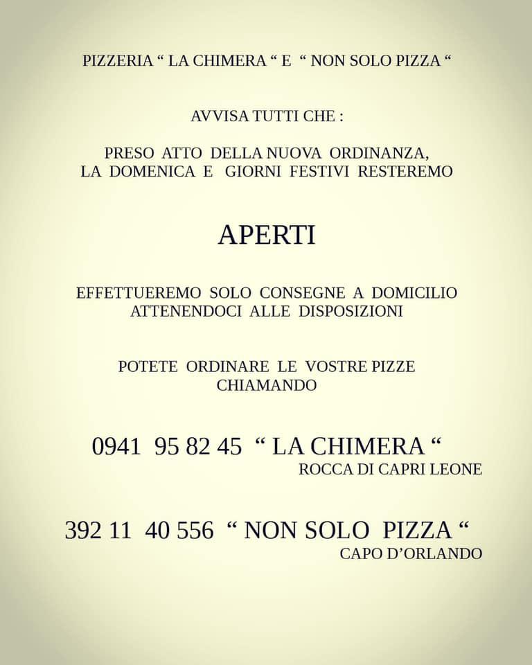 Menu da Ristorante Pizzeria La Chimera, Capri Leone