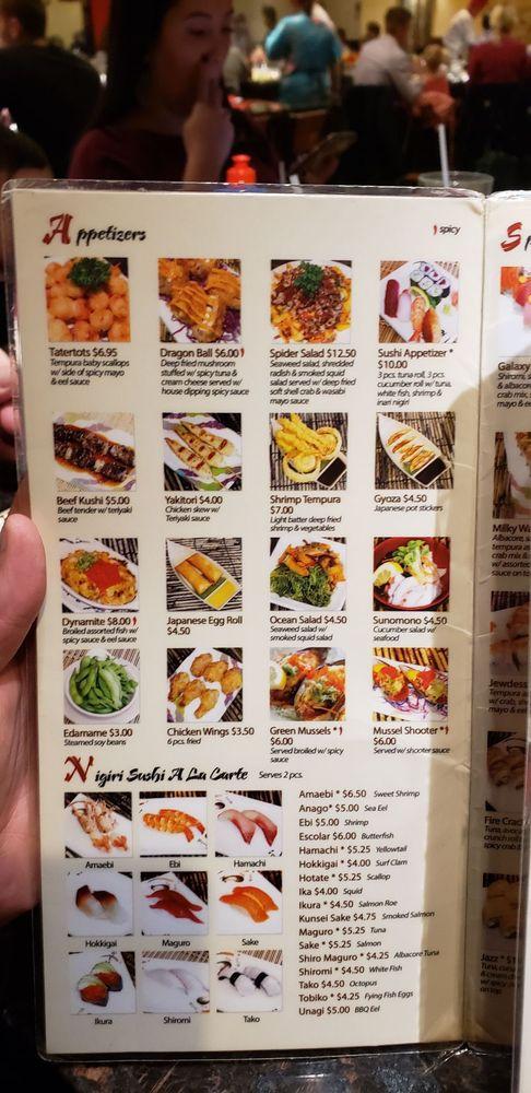 Menu at Tepanyaki Japanese Steak House restaurant, West Jordan, S