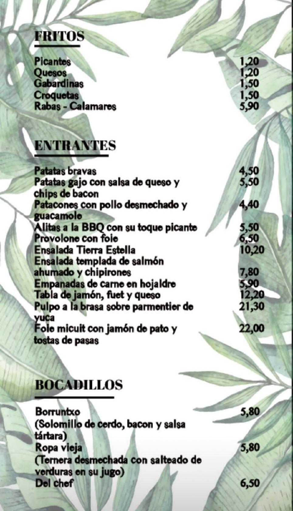 Carta de BAR RESTAURANTE CENTRO CÍVICO DE ALLO, Allo