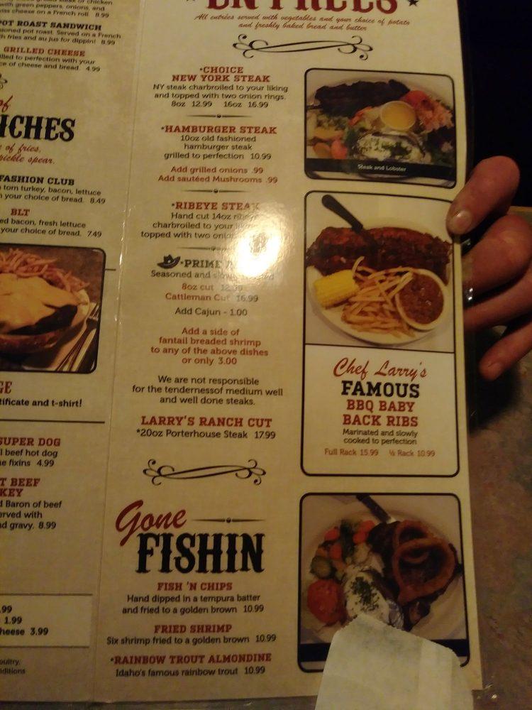 Menu at Chuck Wagon Restaurant, Las Vegas