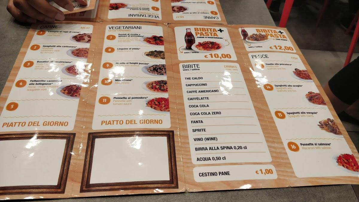 Menu at Giacomelli Angelo Angelo pub & bar, Rome